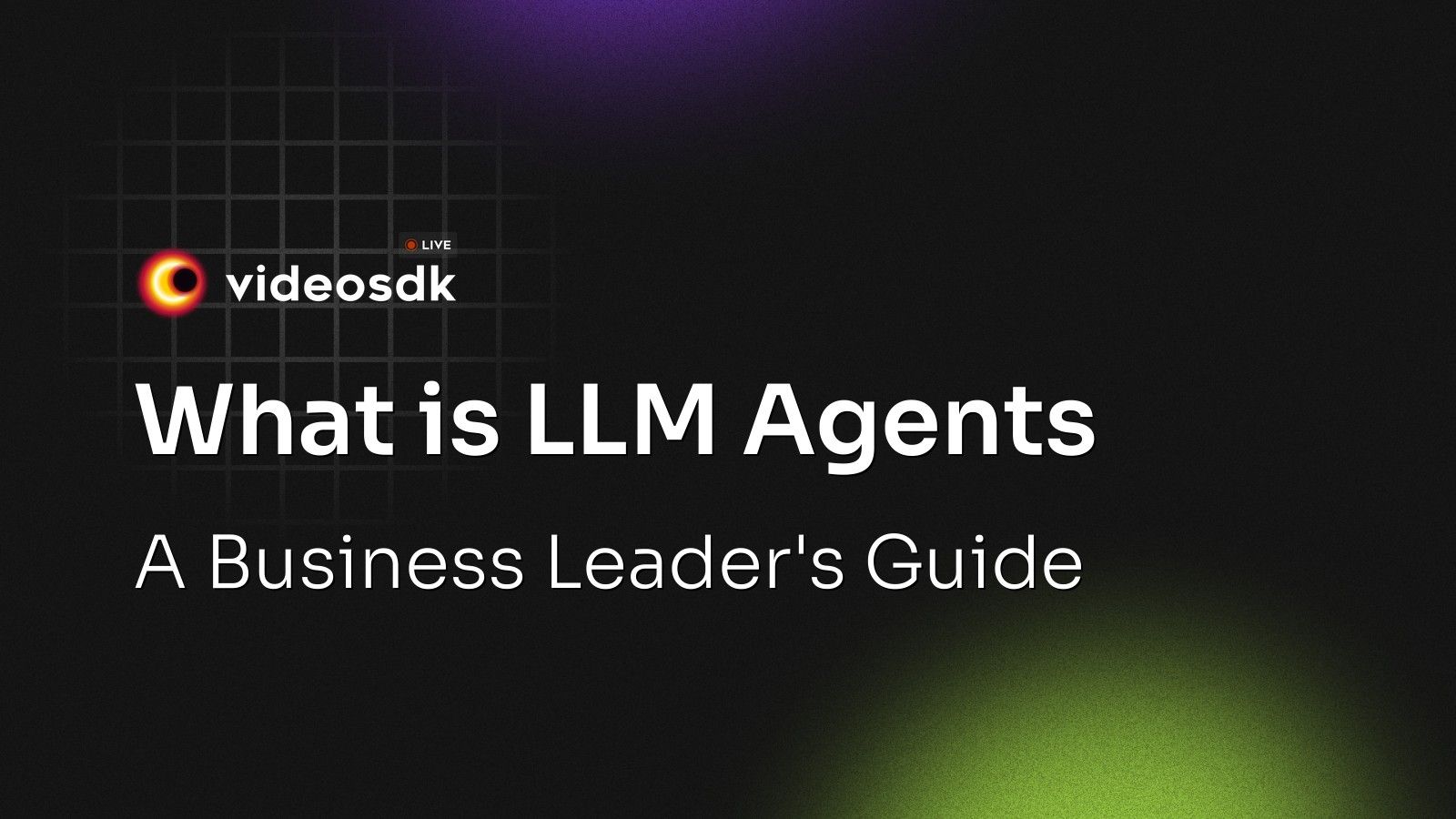 What is LLM Agents: A Business Leader's Guide - VideoSDK